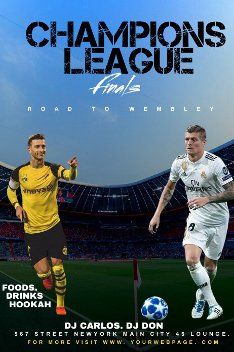 Plantilla de champions league posters | PosterMyWall