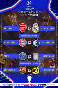 Champions League quarter final Template | PosterMyWall
