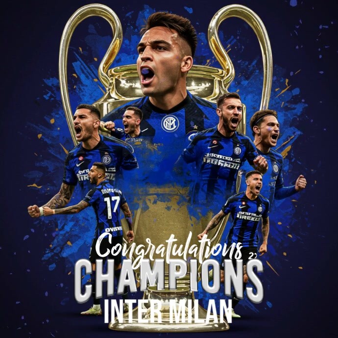 Champions League Winner 2025 Template | PosterMyWall