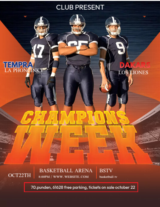 Champions Week Ads Template | PosterMyWall