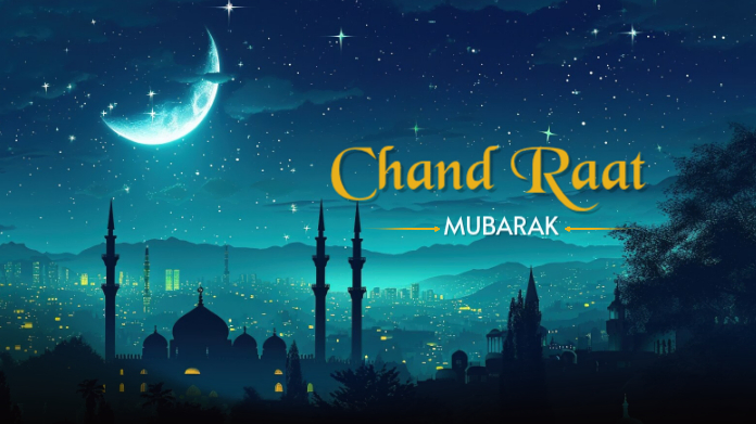 chand raat mubarak greeting card Template | PosterMyWall
