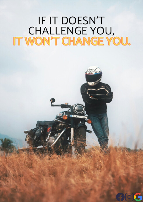 CHANGE AND CHALLENGE QUOTE TEMPLATE | PosterMyWall