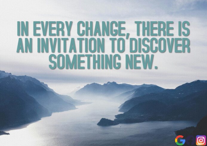 CHANGE AND INVITATION QUOTE TEMPLATE | PosterMyWall