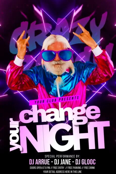 Change Night Party Video Template | PosterMyWall