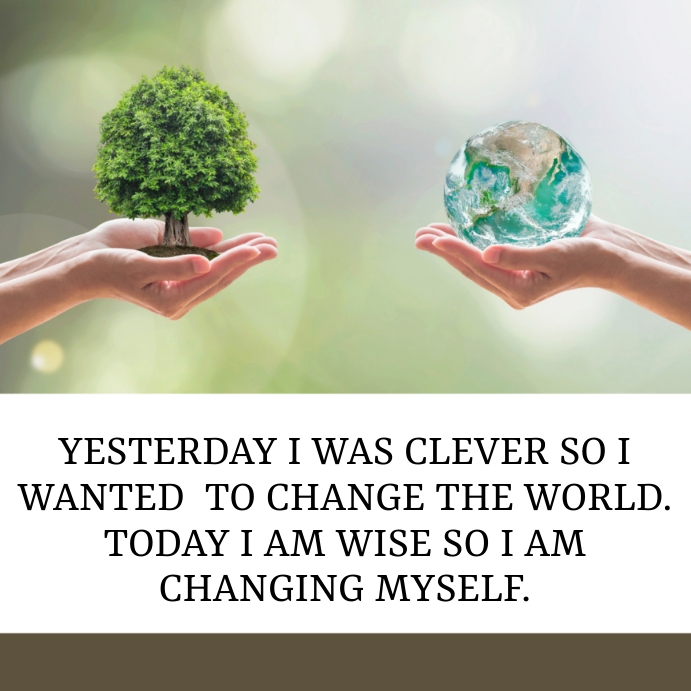 CHANGE THE WORLD QUOTE TEMPLATE | PosterMyWall