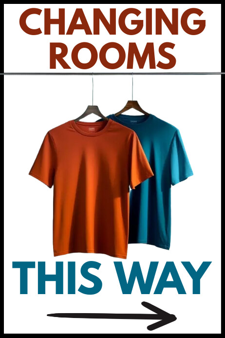 Changing Rooms Notice Poster Template | PosterMyWall