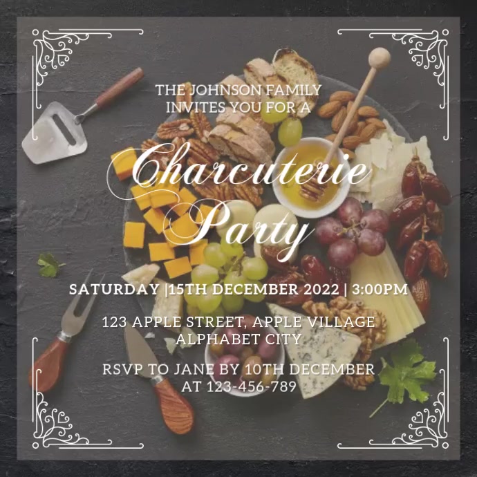 Copy of Charcuterie Party Invitation | PosterMyWall