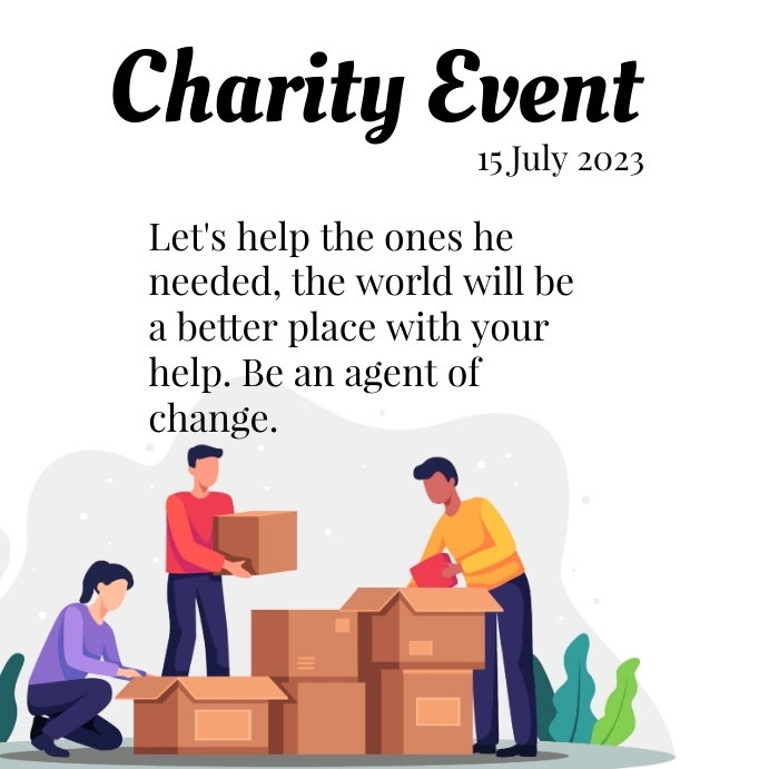 Charity Event Instagram post Template | PosterMyWall