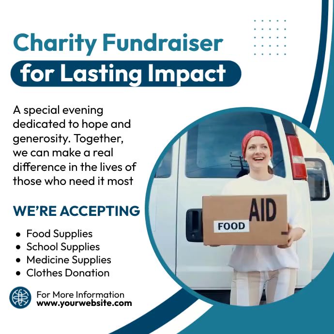 Plantilla de Charity Fundraiser Ads | PosterMyWall