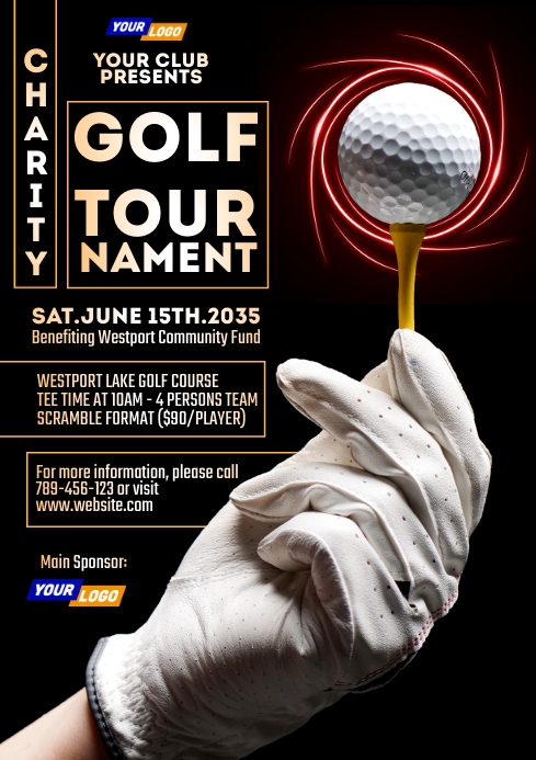 Charity golf tournament flyer Template | PosterMyWall