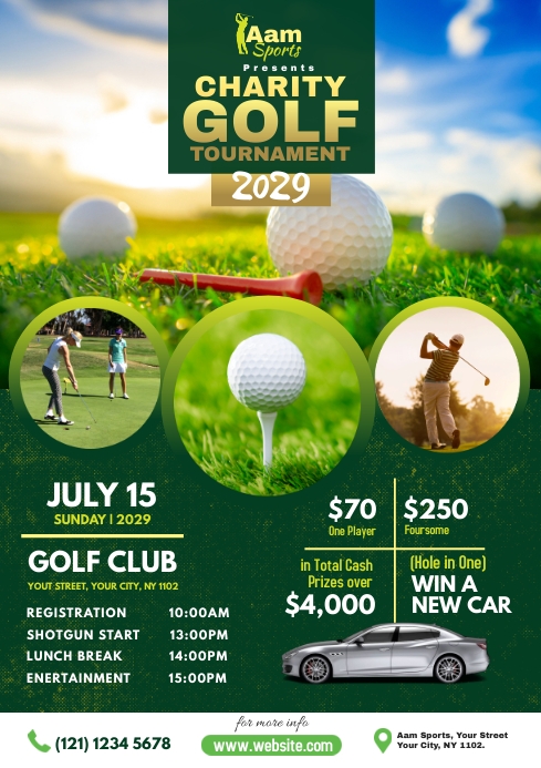 Charity Golf Tournament Flyer Template | PosterMyWall