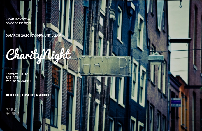 Charity Night Flyer (Print Quality) Template | PosterMyWall