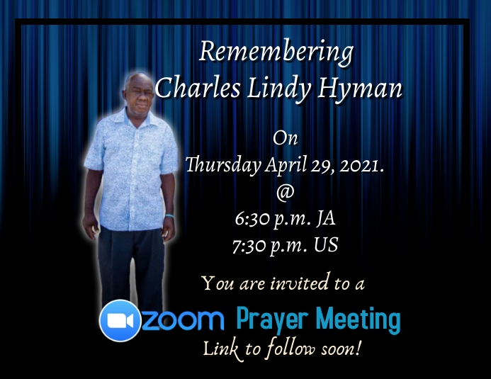 Charles Hyman Rememberance Prayer Meeting Template | PosterMyWall