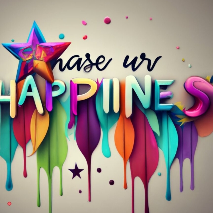 Plantilla de Chase your happiness art design template | PosterMyWall