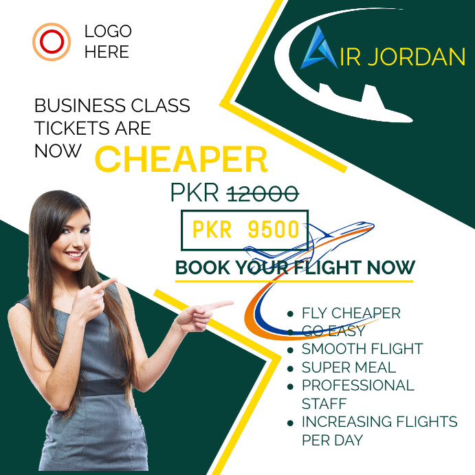 Cheaper Flights Social Post Template | PosterMyWall