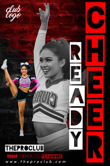 Cheer tryout invitation Template | PosterMyWall
