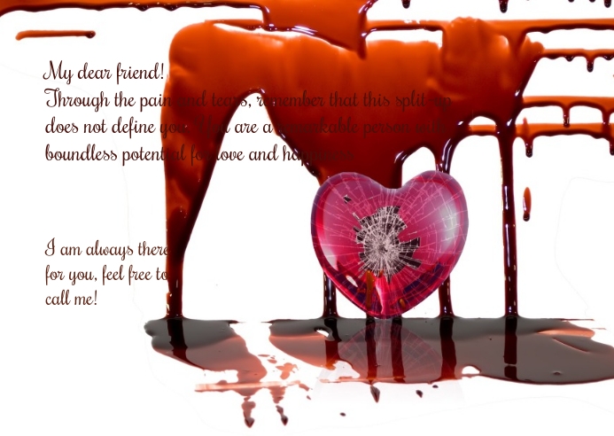 cheer up for a friend going through split-up Template | PosterMyWall