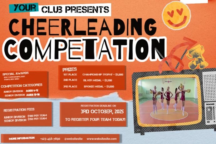 Cheerleading Competation Template | PosterMyWall