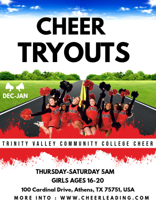 Cheerleading flyer Template | PosterMyWall