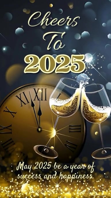 Copy of Cheers to 2025 - New year Celebration | PosterMyWall