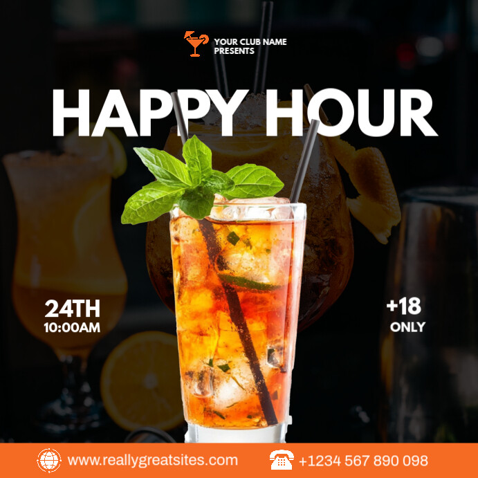 Cheers to Happy Hour Template | PosterMyWall
