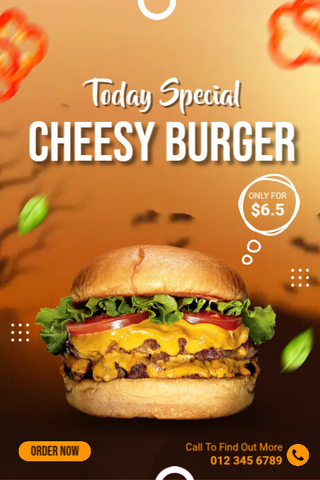 Copy of Cheese Burger Ads Poster | PosterMyWall