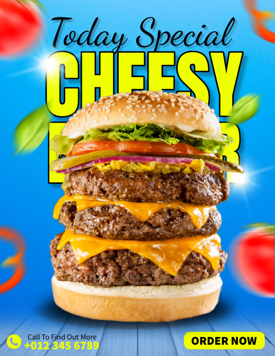 Cheese Burger Template | PosterMyWall