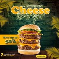 Cheese Burger Menu Template | PosterMyWall