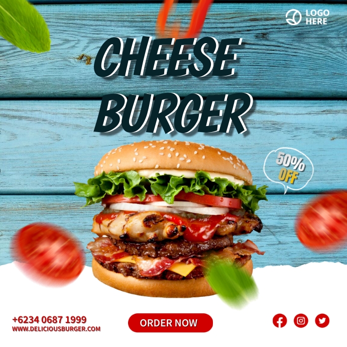 Copy of Cheese Burger Offer | PosterMyWall