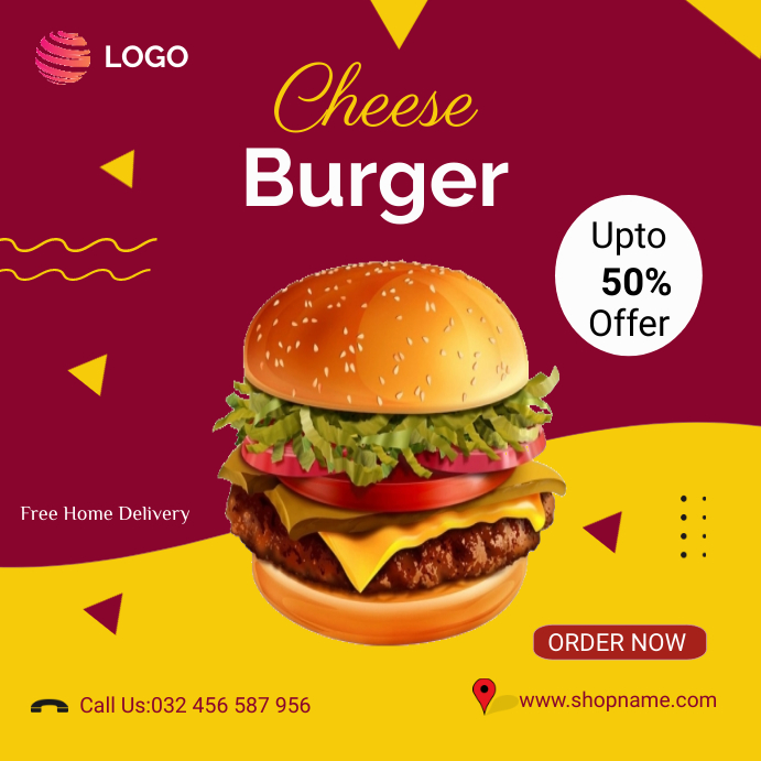 cheese burger offer Template | PosterMyWall