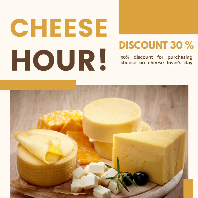 Cheese Day Template | PosterMyWall