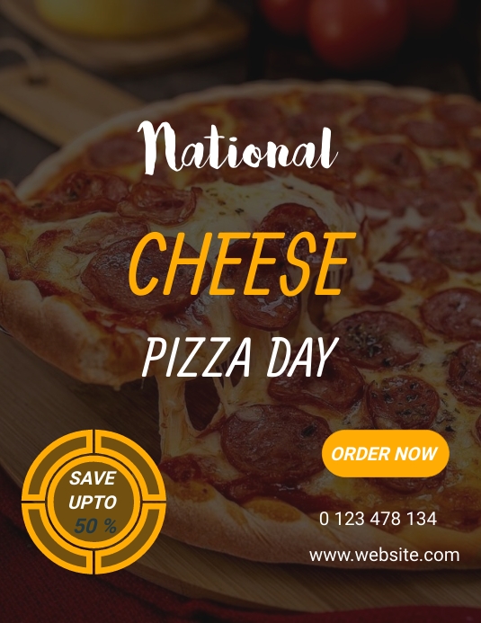 Modèle cheese pizza day | PosterMyWall