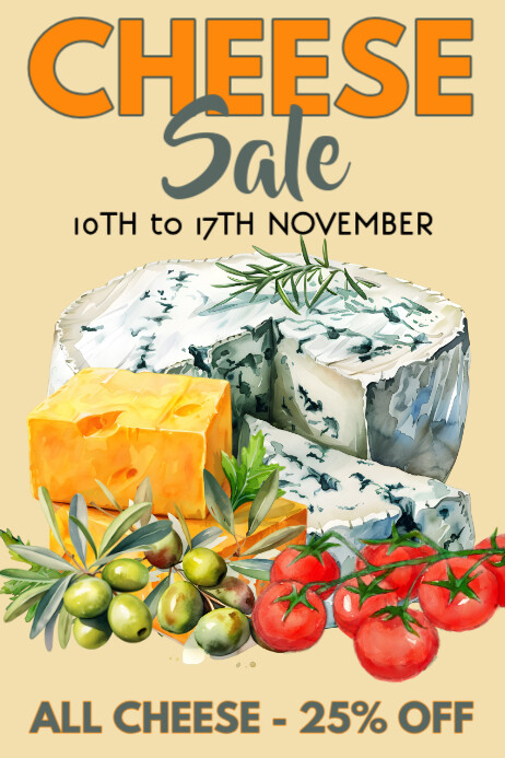 Copy of Cheese Sale Ad Poster | PosterMyWall