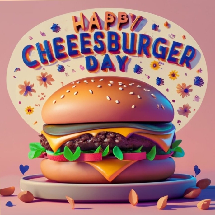 Cheeseburger Day 2023 Template. | PosterMyWall