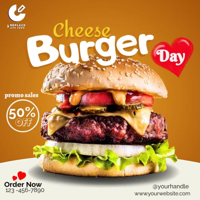 Copy of cheeseburger day promotional sale | PosterMyWall