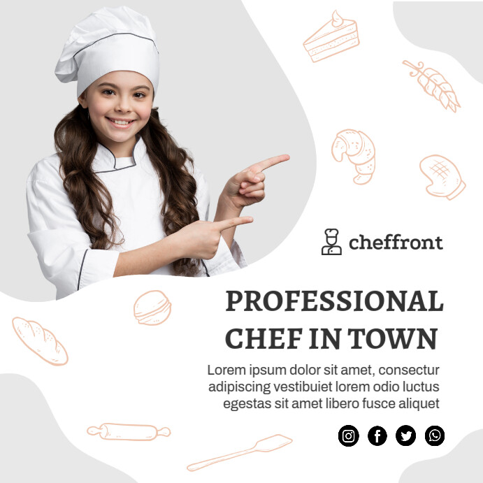 chef cooking cook kitchen flyer poster Template | PosterMyWall