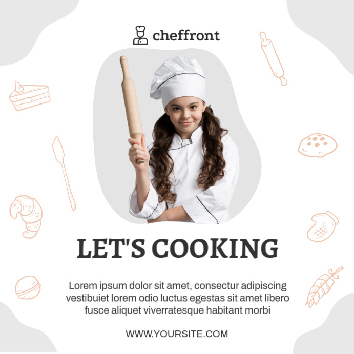 Chef Cooking Cook Kitchen Flyer Poster Instagram Post Templat ...