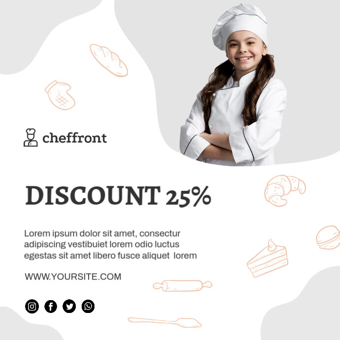 chef cooking cook kitchen flyer poster instagram post Template ...