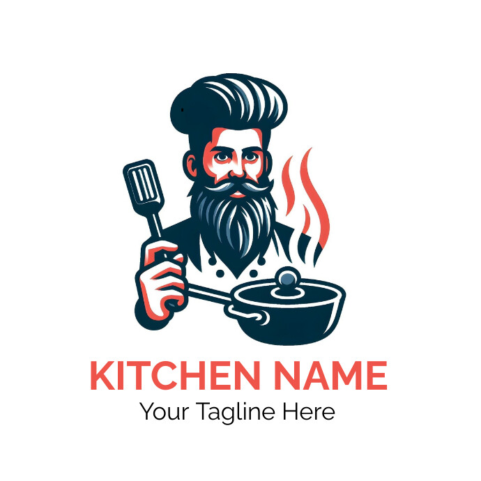 Chef Men Logo design | New Kitchen Logo Desig templaat | PosterMyWall
