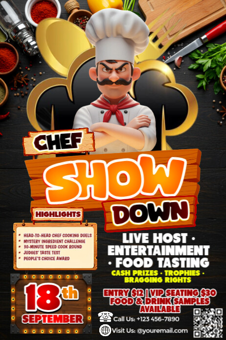 Copy of Chef Showdown Culinary Battle Night | PosterMyWall