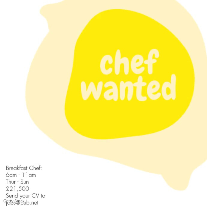 Plantilla de Chef Wanted Hiring Vacancy | PosterMyWall