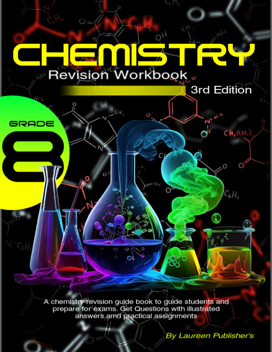 Copy of Chemistry workbook texbook cover design editable print template ...