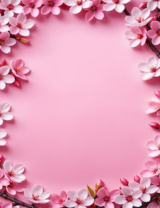 Cherry Blossom Frame Template | PosterMyWall