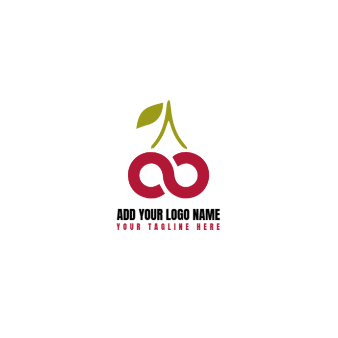 Cherry/infinity/brand/business/icon/symbol/stylish/fruit/leaf/corporate ...