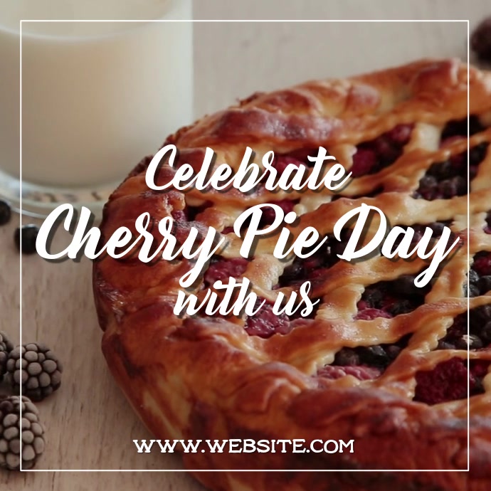 Cherry pie day Template | PosterMyWall