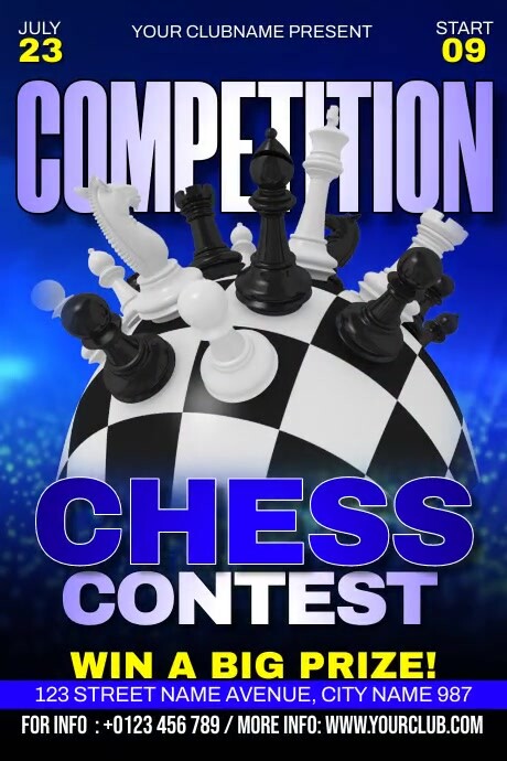 Modèle Chess Competition Contest | PosterMyWall