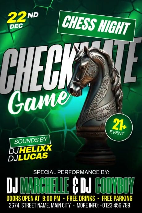 Chess Game Ads Template | PosterMyWall