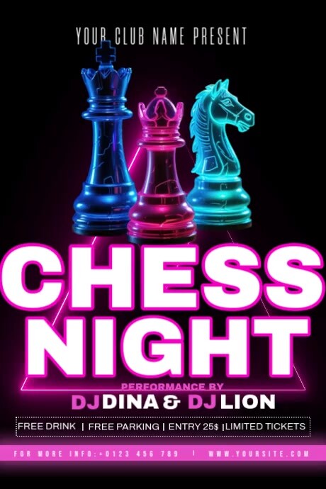Plantilla de Chess Game Club | PosterMyWall