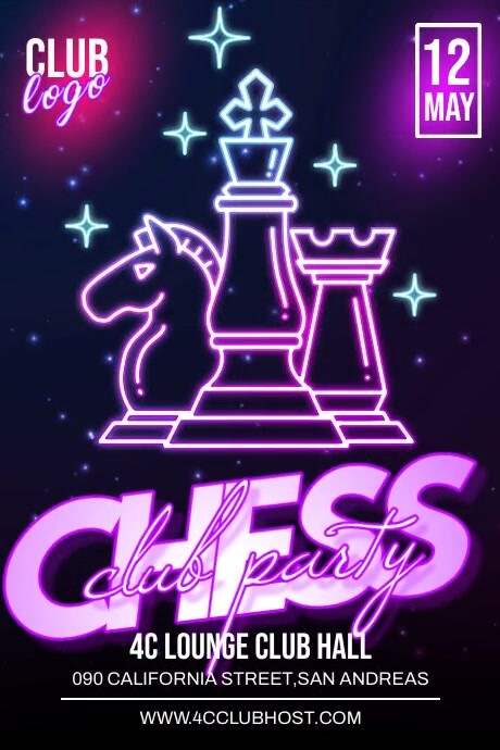 Modèle Chess Game Club | PosterMyWall