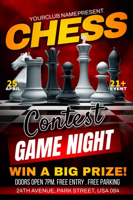 Chess Game Contest Template | PosterMyWall